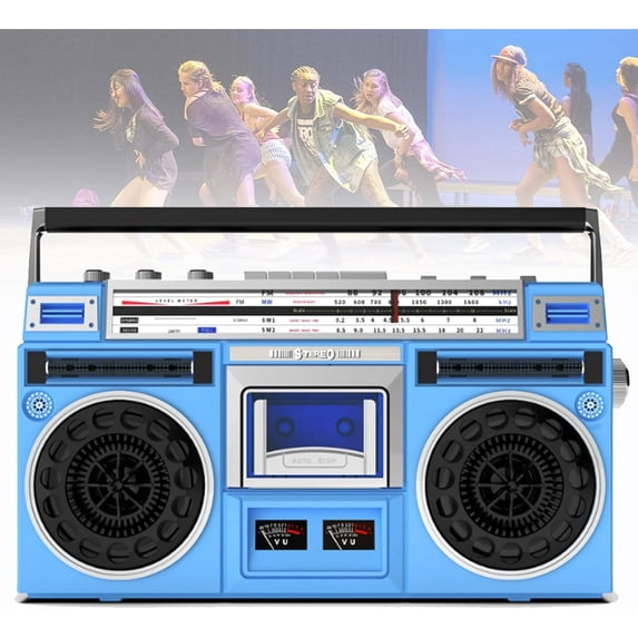 Portable Bluetooth Cassette Boombox, CD Tape Player, 80s Retro ...