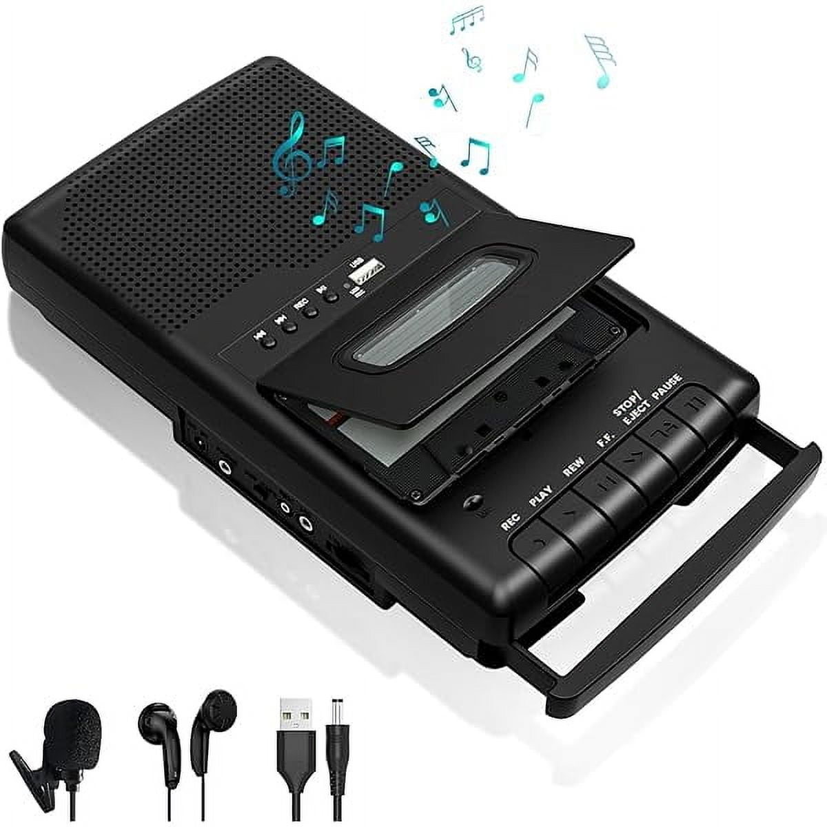 Portable Cassette Player Recorder - USB Cassette External Audio ...