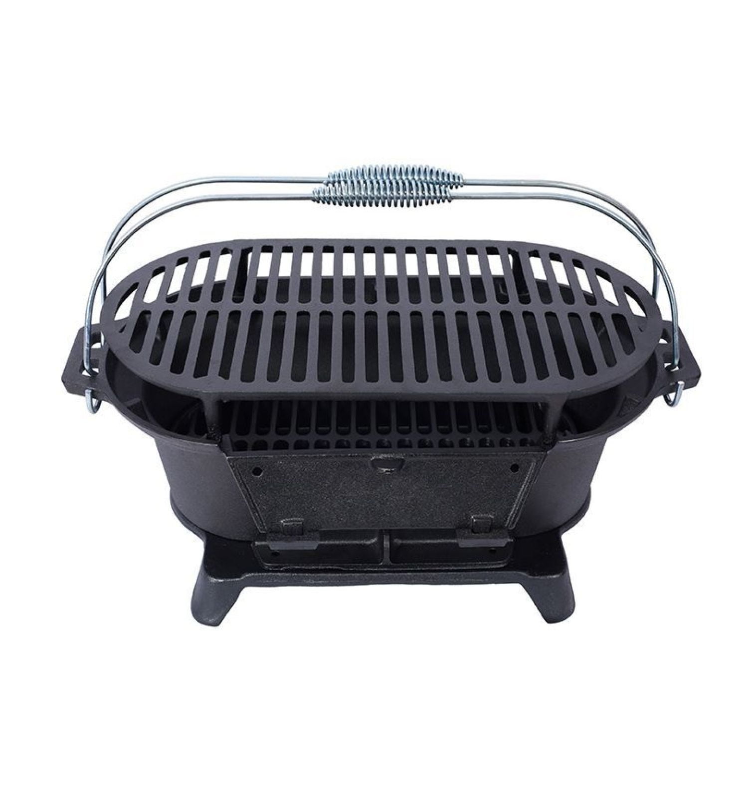 Portable Cast Iron BBQ Grill with Grate for Outdoor - Walmart.com