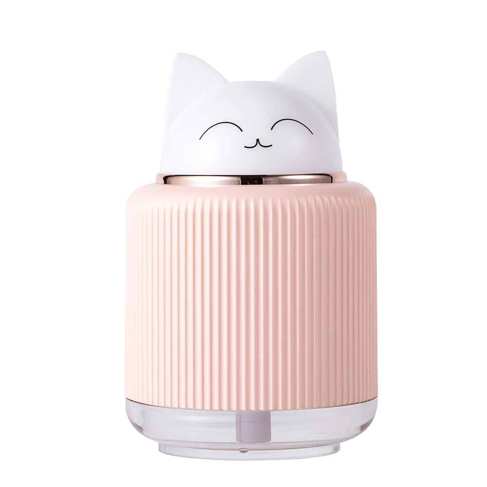 Portable Cat-Shaped USB Humidifier for Car,Office,Desktop,300ml ...