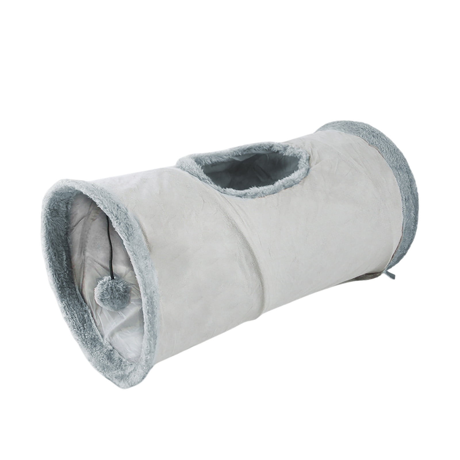 Portable Cat Tunnel for Indoor Play Foldable Suede Design for Cats and ...