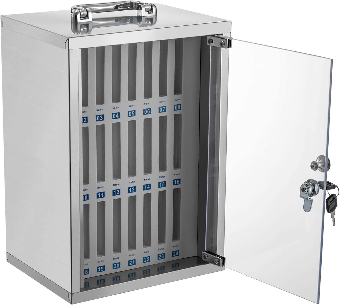 Portable Cell Phones Storage Cabinet Stainless Steel Pocket Chart for ...