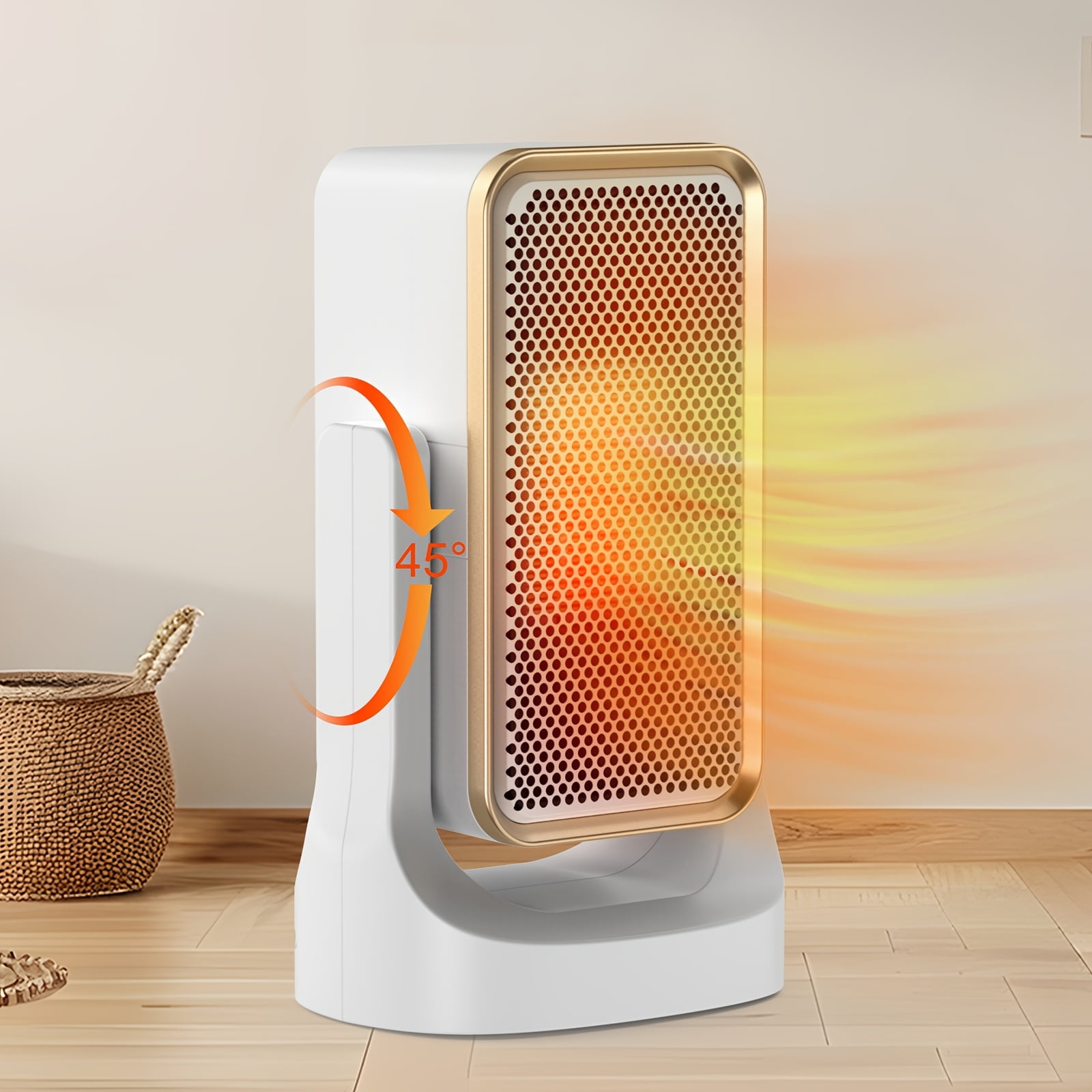 Portable Ceramic Electric Space Heater (White) | Oscillation ...