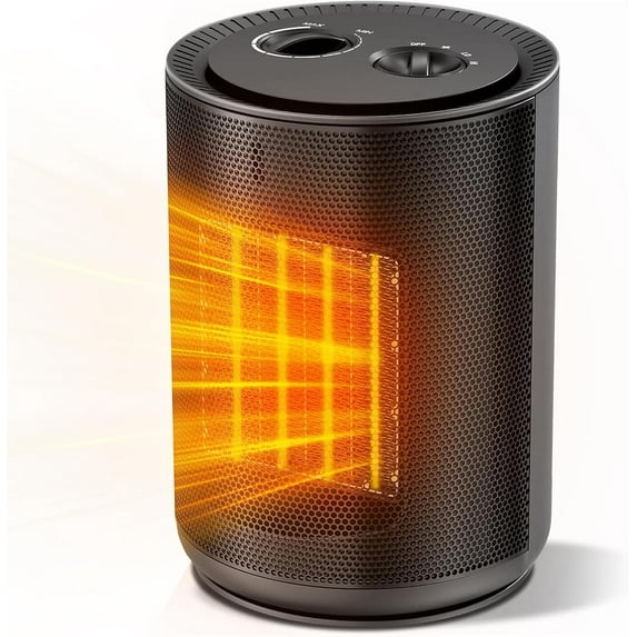 Portable Ceramic Space Heater w/Thermostat, 1500W Indoor Electric Space ...