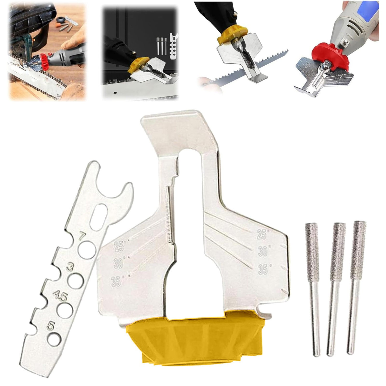 Portable Chainsaw Sharpening Kit (Grinding Drill Attachment, Blade ...