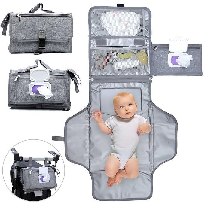 Portable Changing Pad - Detachable Travel Changing Pad with Head Pillow ...