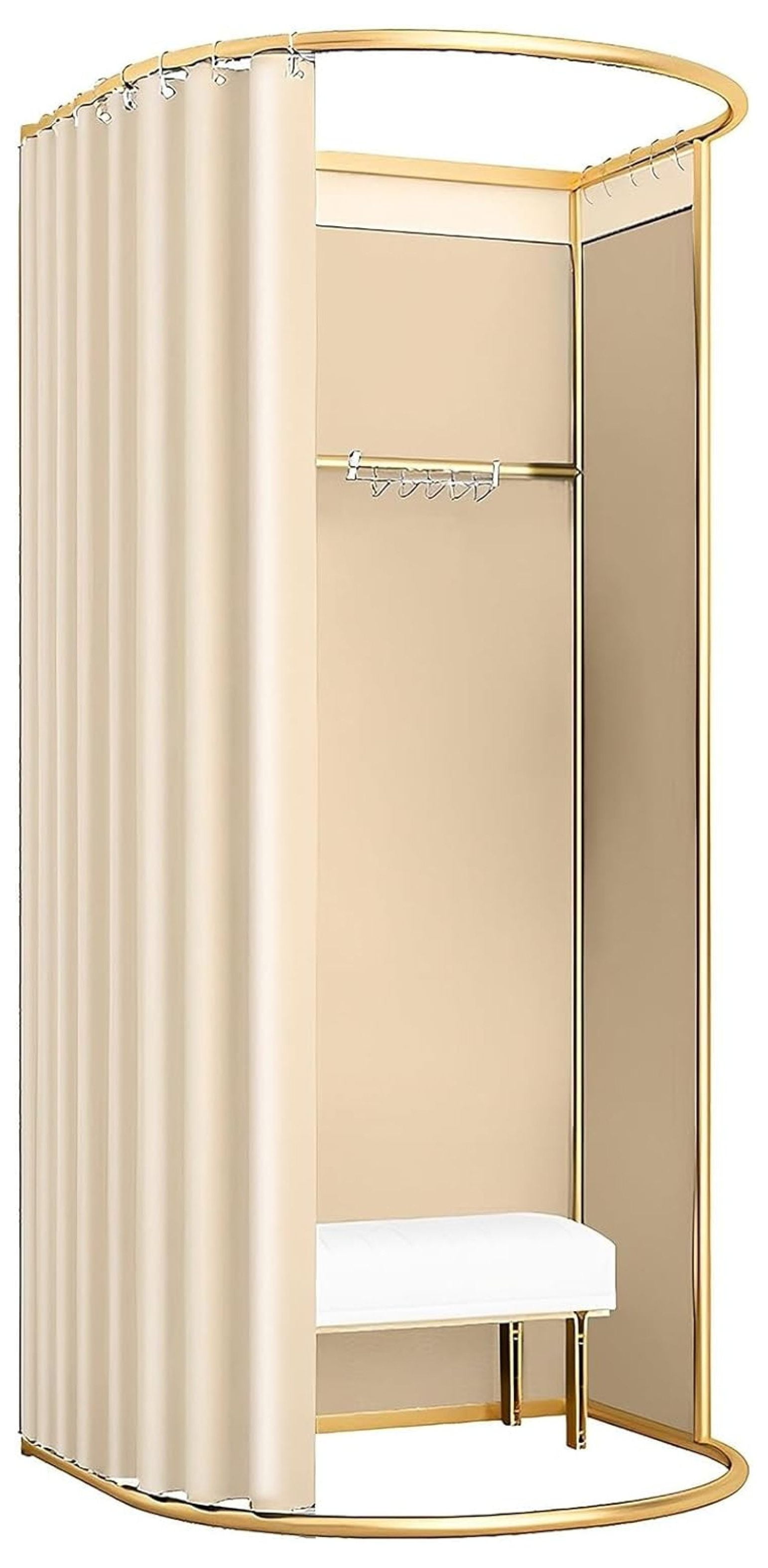 Portable Changing Room Dressing Room with Shading Curtain Clothing ...