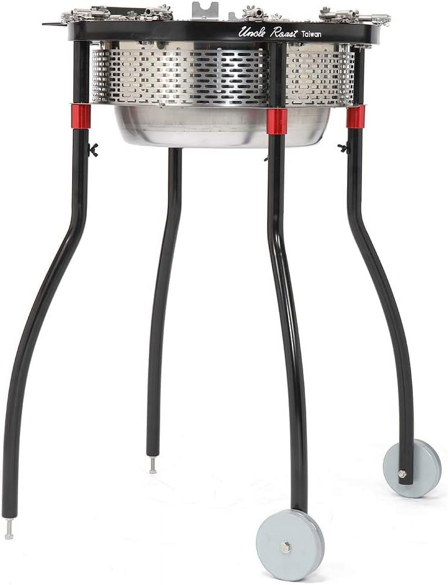 Portable Charcoal BBQ Grill &Tool Kits, Stainless Steel, 360-Degree Automatic Rotating for ...