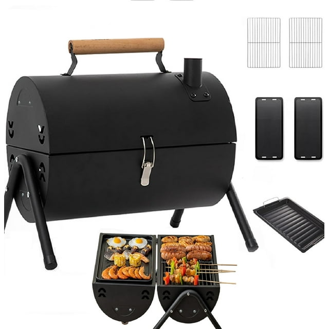 Portable BBQ Travel Grill, Double Sided Baking, Ideal for Outdoor ...