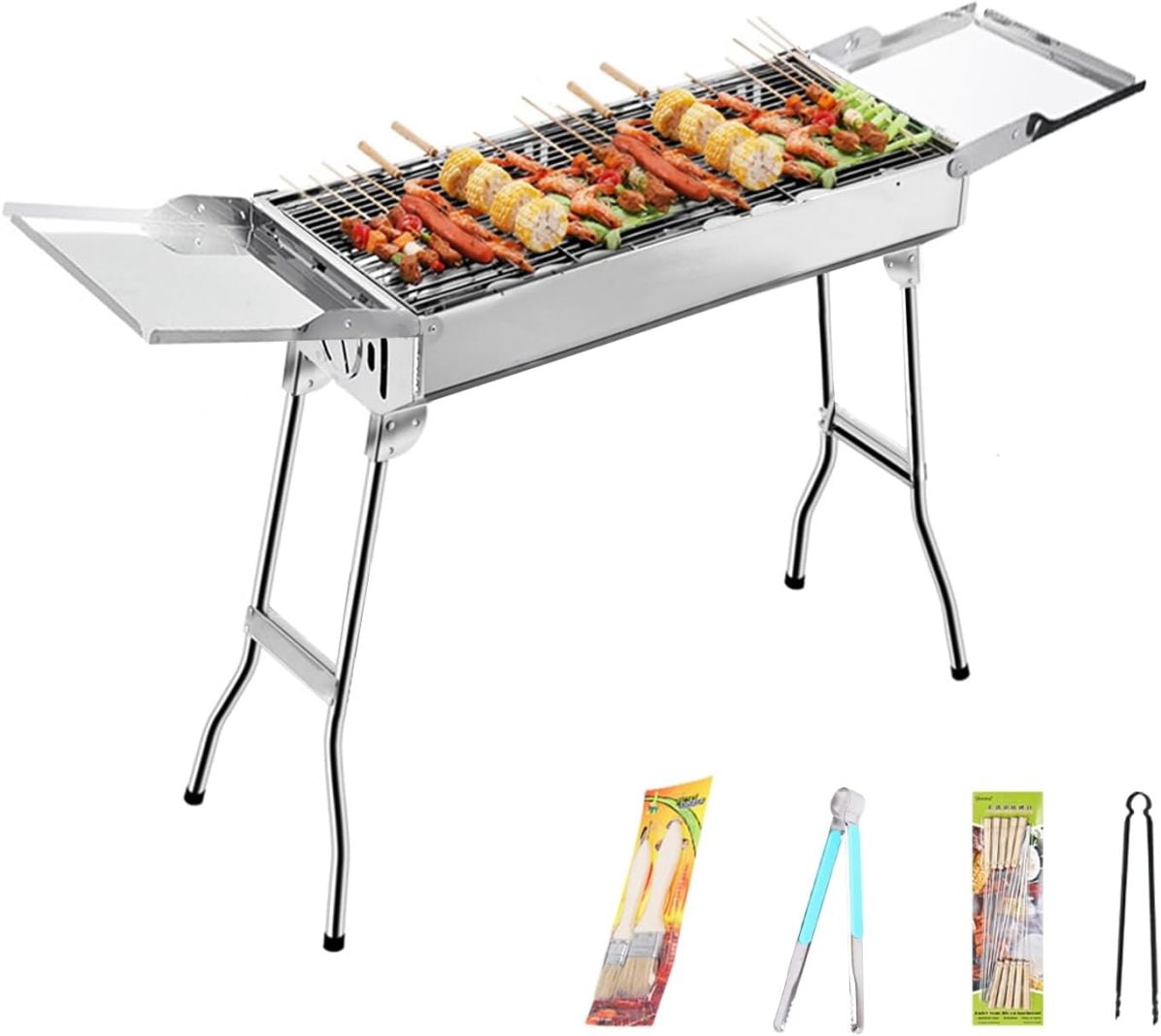 Portable Charcoal Grill Mini Double Sided Small Grill Small Tabletop ...