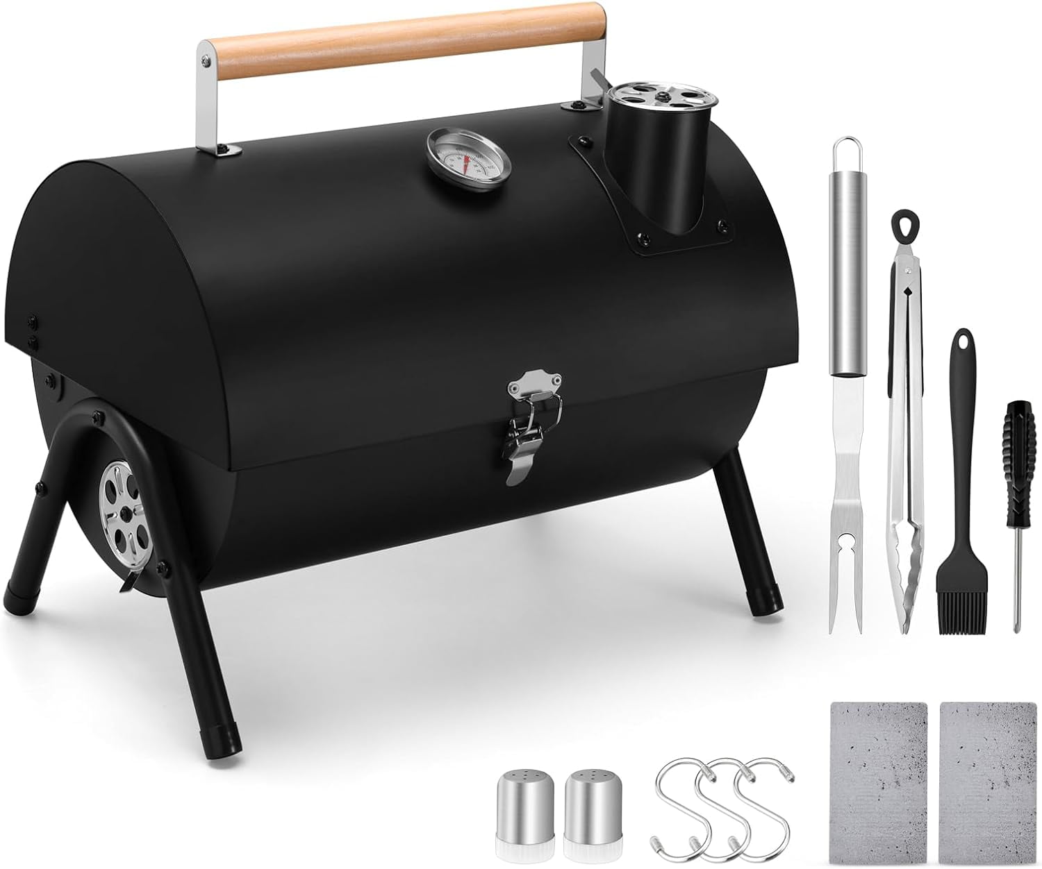 Portable Charcoal Grill Set of 12, Tabletop Charcoal Grills, Compact ...
