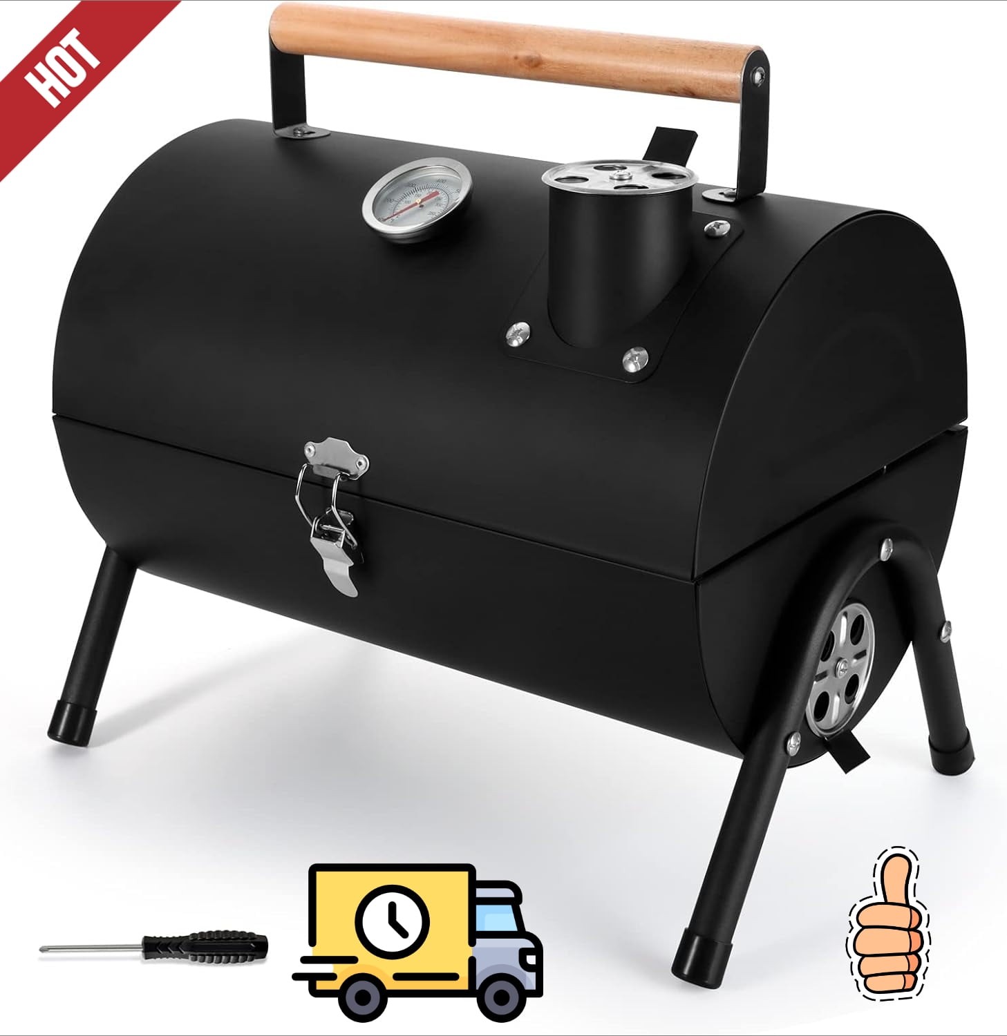 Portable Charcoal Grill, Tabletop Charcoal Grill for Outdoor, Mini BBQ ...