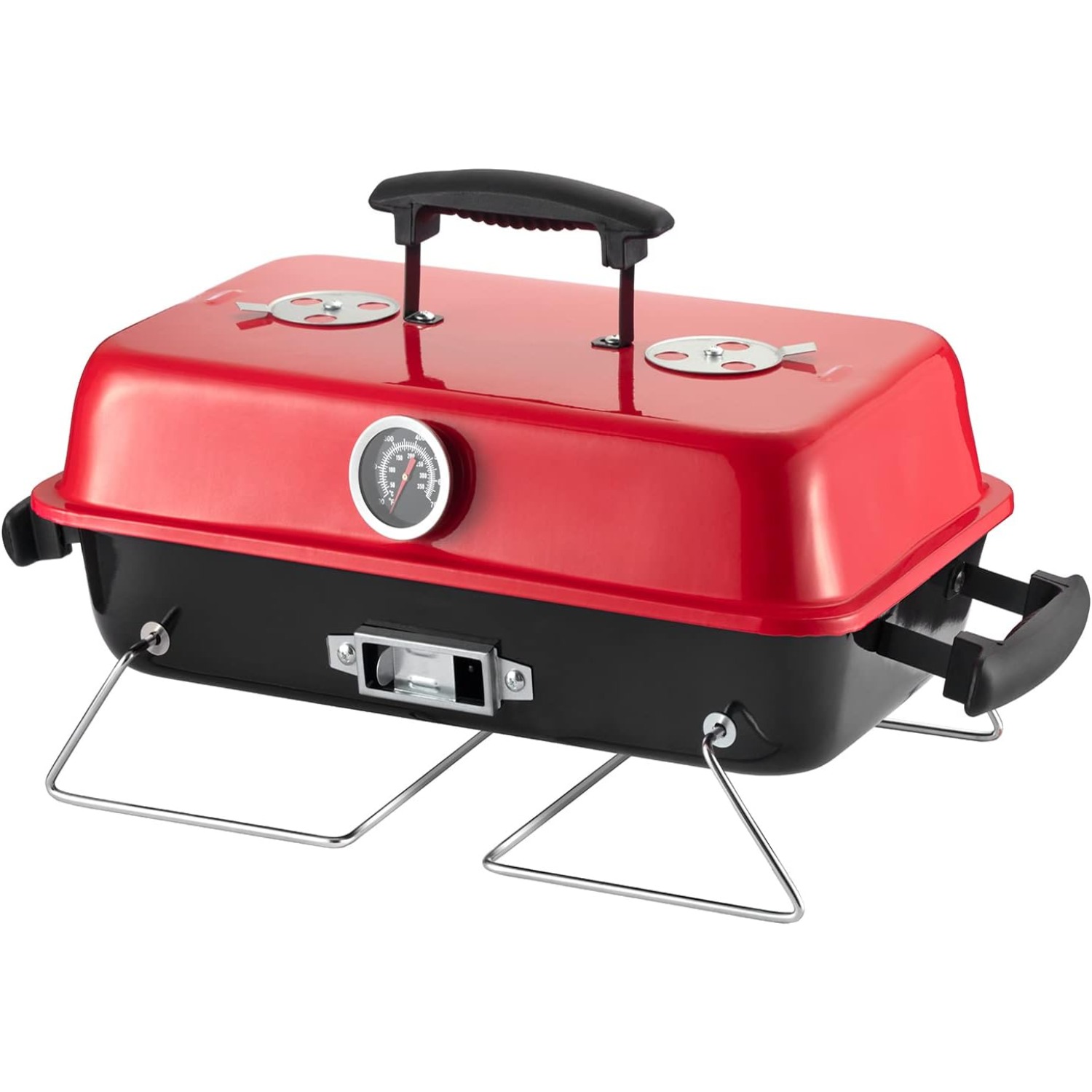 Portable Charcoal Grill, Tabletop Outdoor Barbecue Smoker, Small BBQ ...