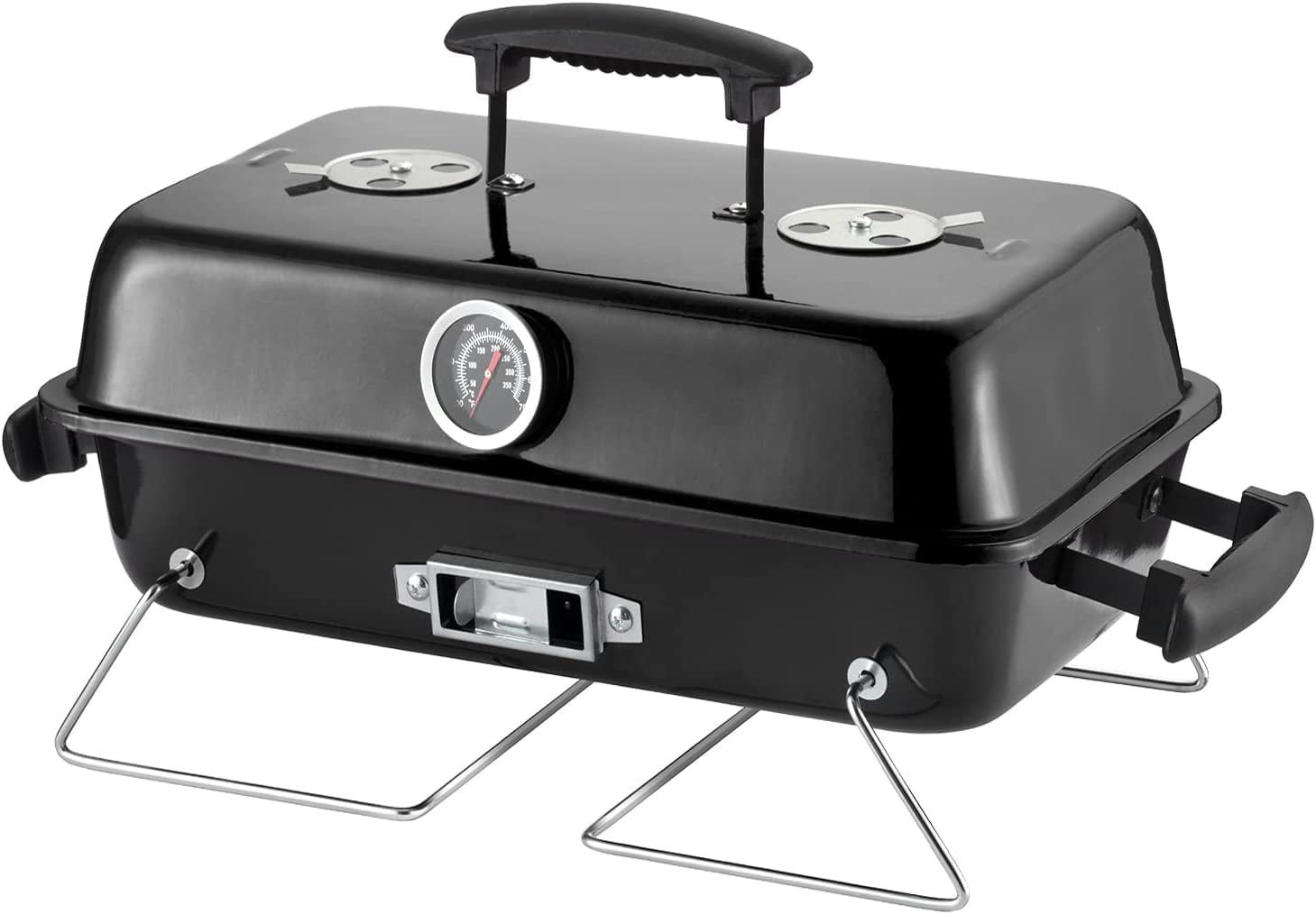 Portable Charcoal Grill, Tabletop Outdoor Barbecue Smoker, Small BBQ ...