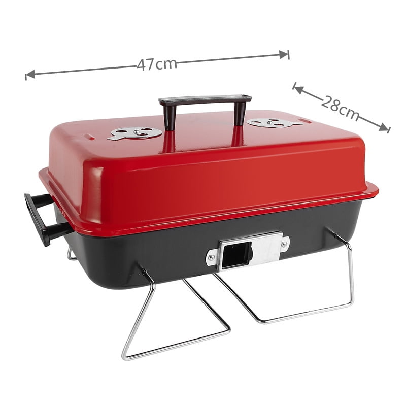 Portable Charcoal Grill, Tabletop Outdoor Barbecue Smoker Small BBQ ...