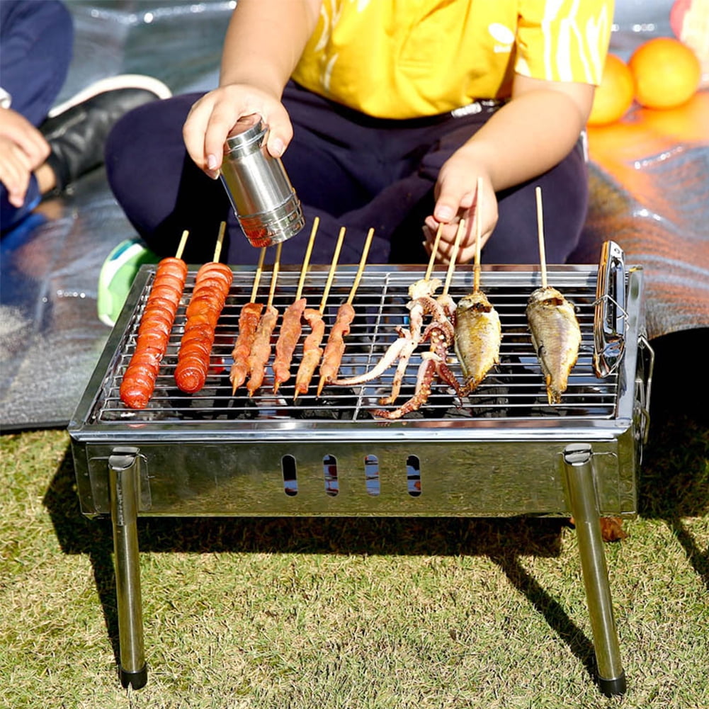 Portable Charcoal Grill for Camping - 9.64in Tall BBQ Grill for ...