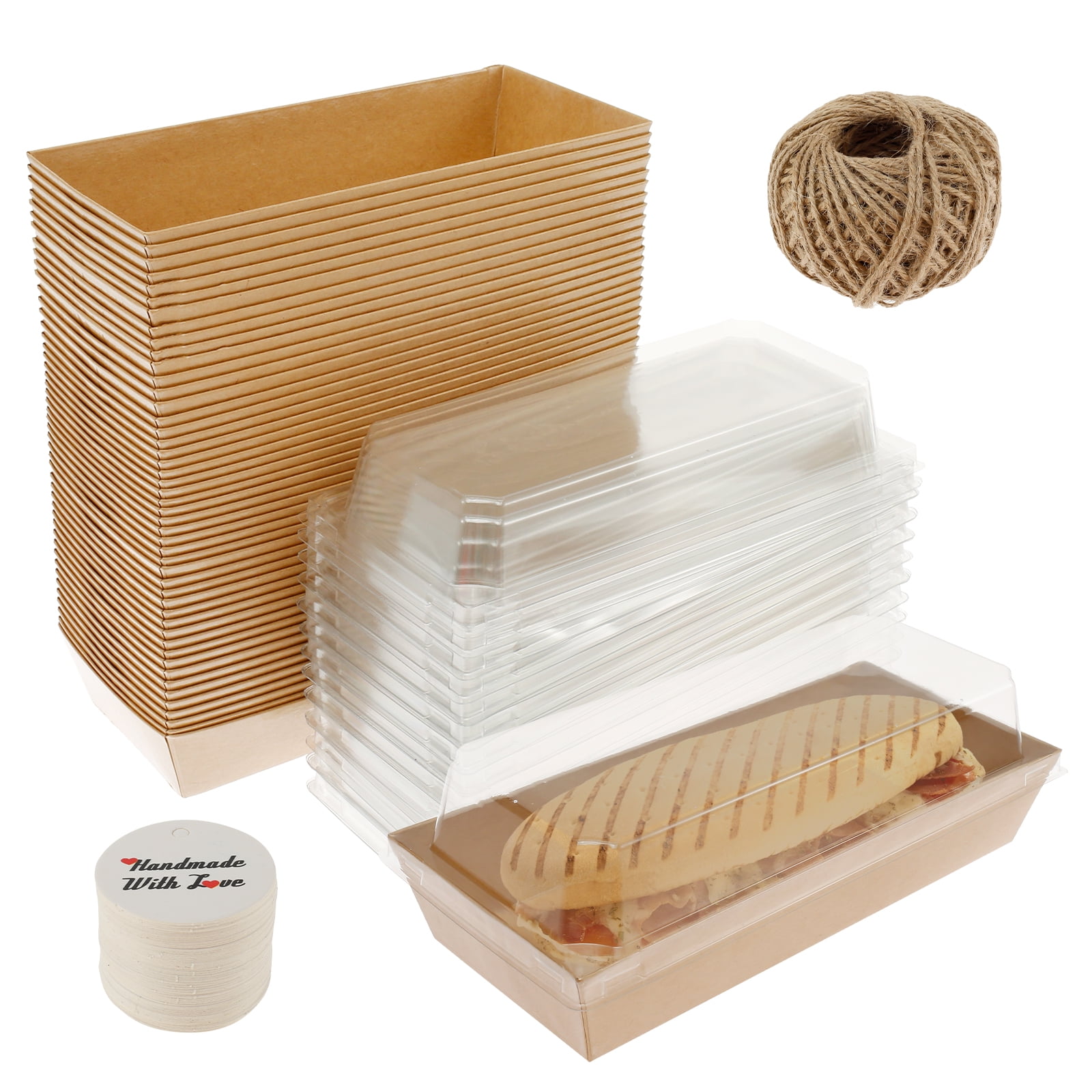 Portable Charcuterie Box Paper Charcuterie Box with Lid Clear Bakery ...