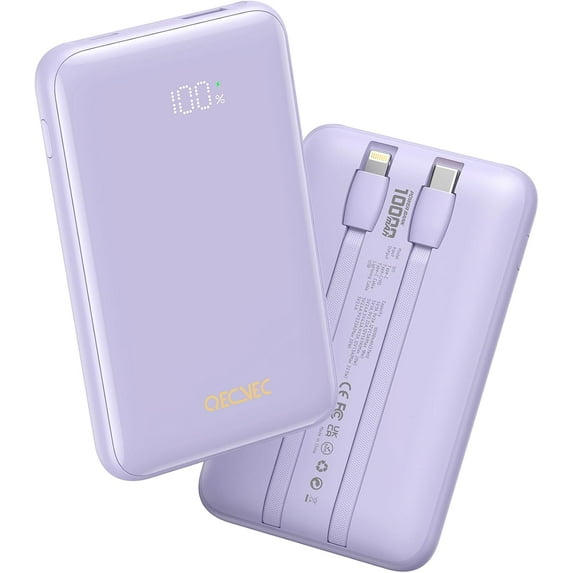 Portable Charger 10000mAh, with 22.5W PD Fast Charging, Compact Phone ...