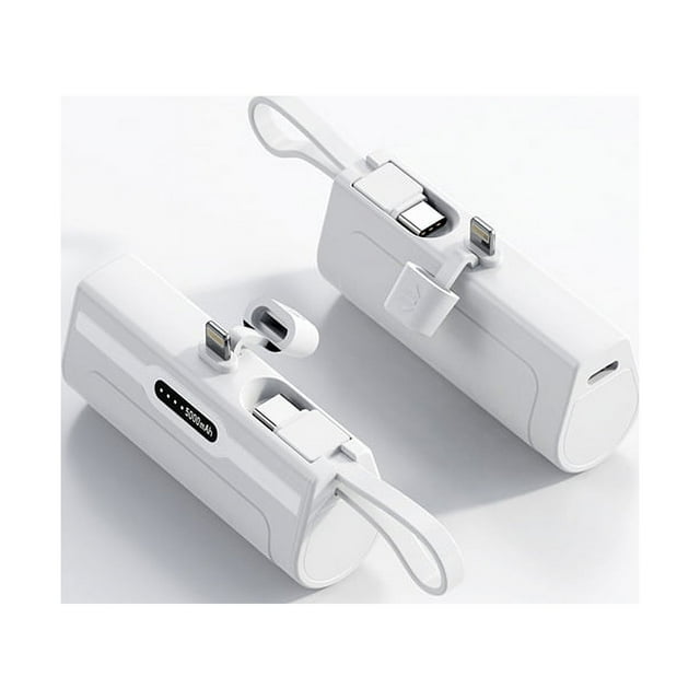 Portable Charger 5000mAh Power Bank Fast Charging and PD Input Small ...
