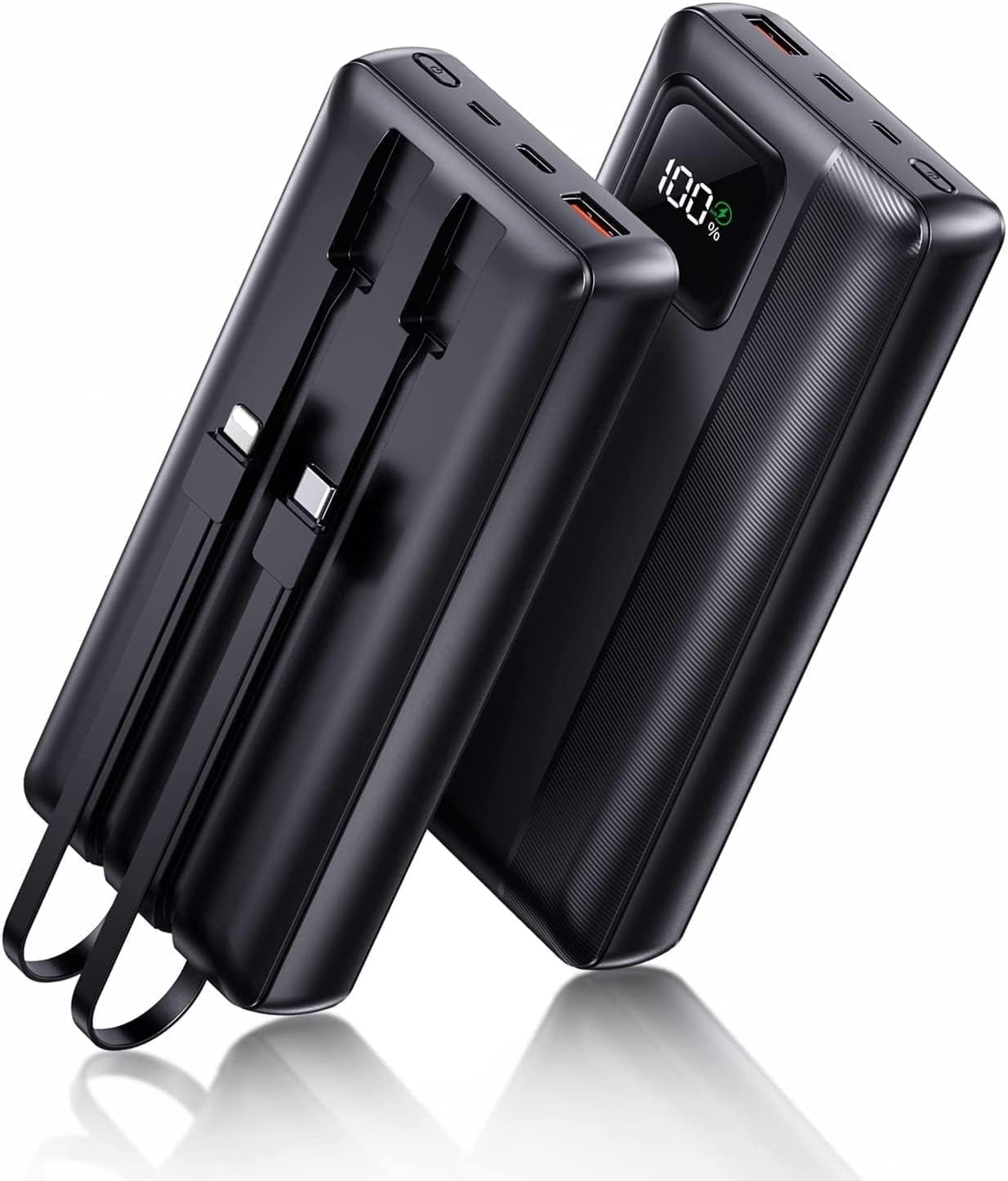 Gazsocy 40000mAh Rechargeable Portable Charger with Built-in Cable and LED Display - Walmart.com