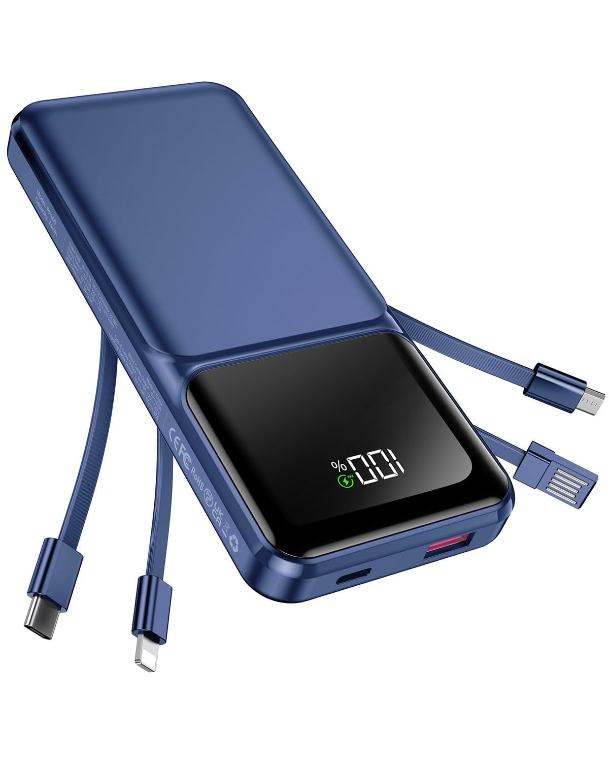 Portable Charger with Built in Cable - 20000mAh Fast Charging Slim 22 ...