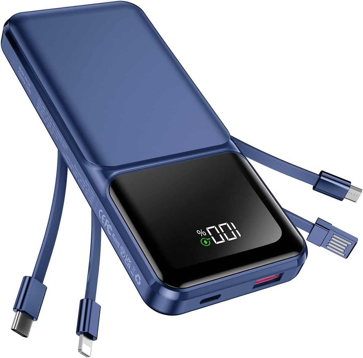 Portable Charger with Built in Cable - 20000mAh Fast Charging Slim 22 ...