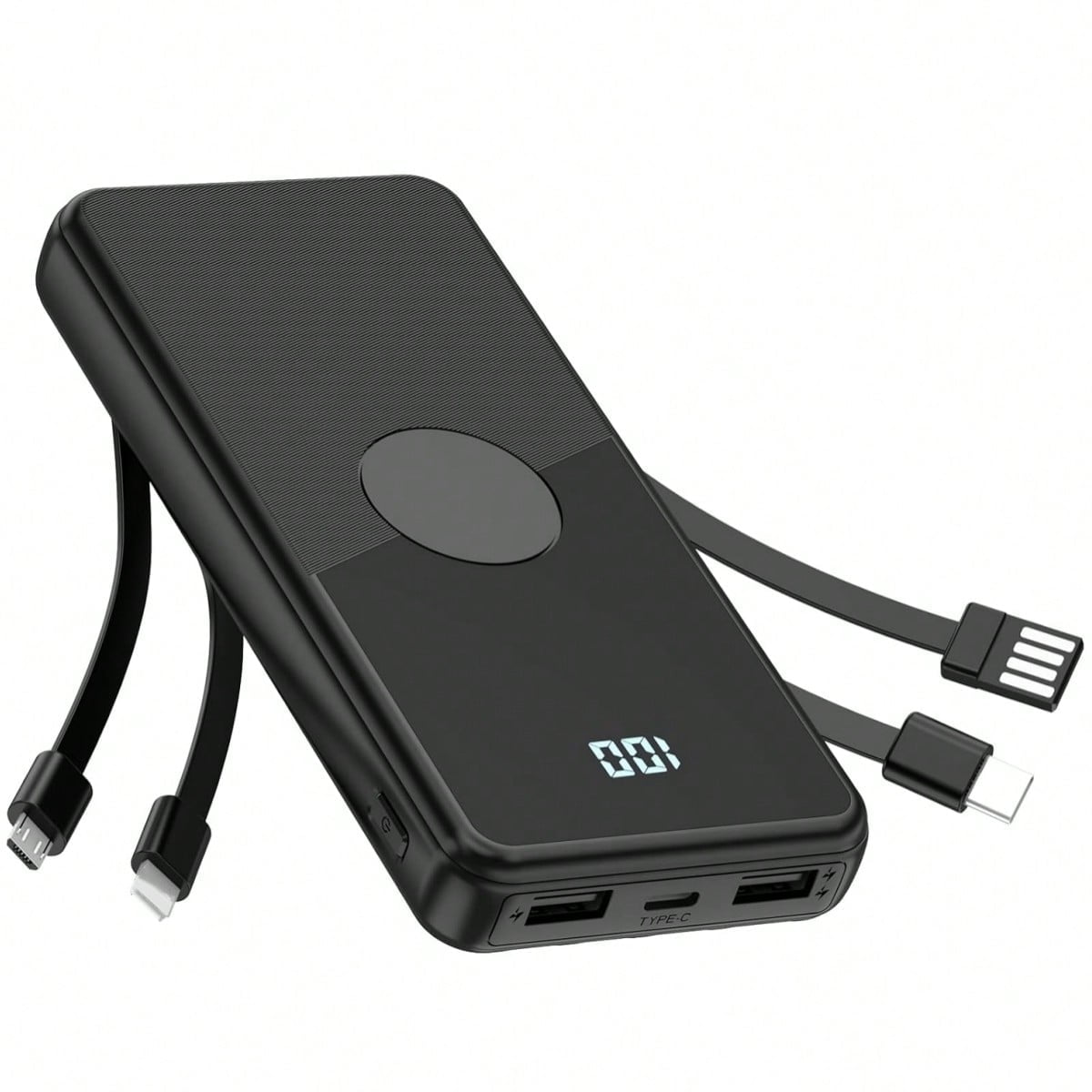 Portable Charger With Built In Cables,High Speed Power Bank 10000mAh ...