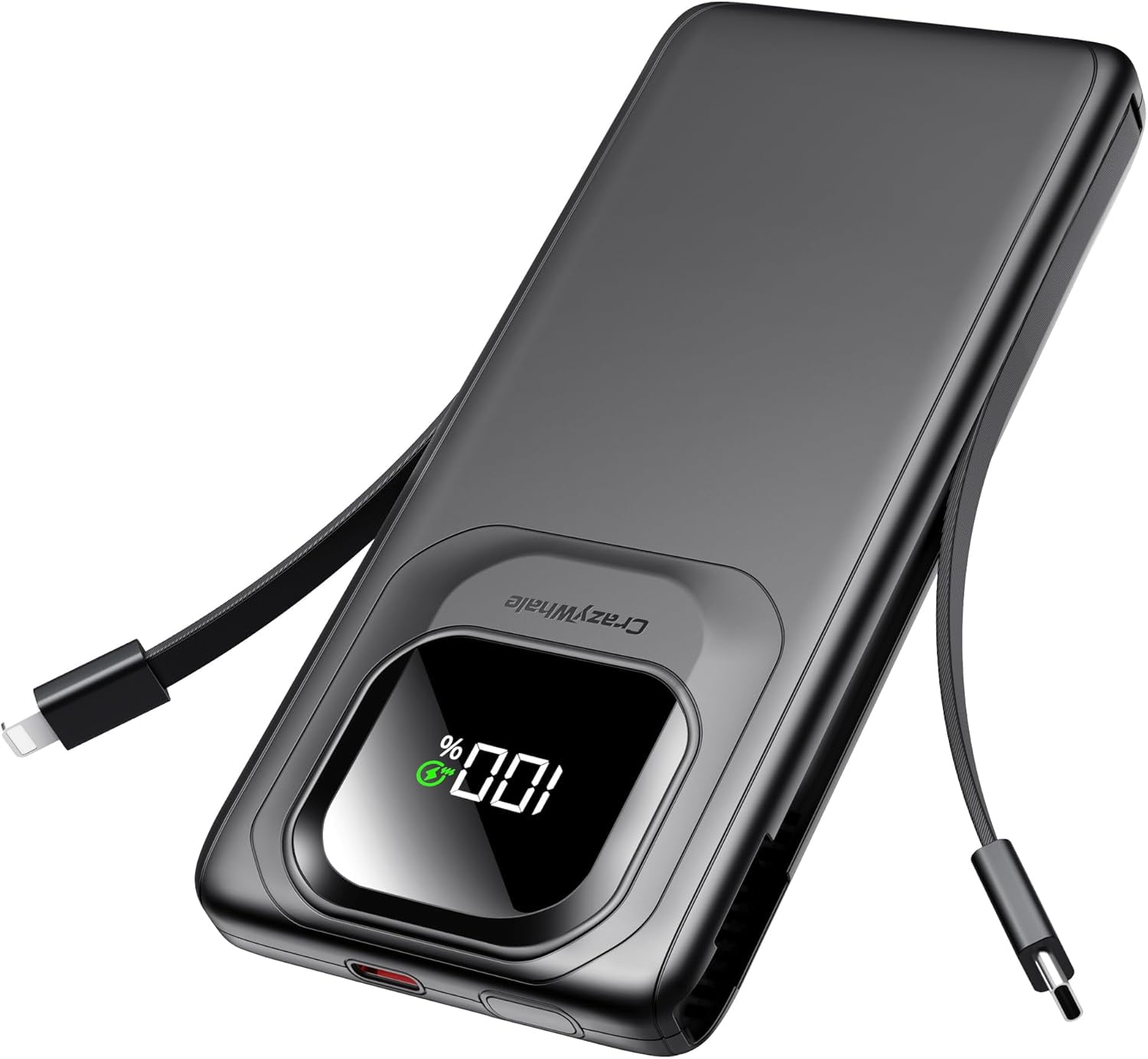 Portable Charger with Built-in Cables,22.5W Super Fast Charging Power ...
