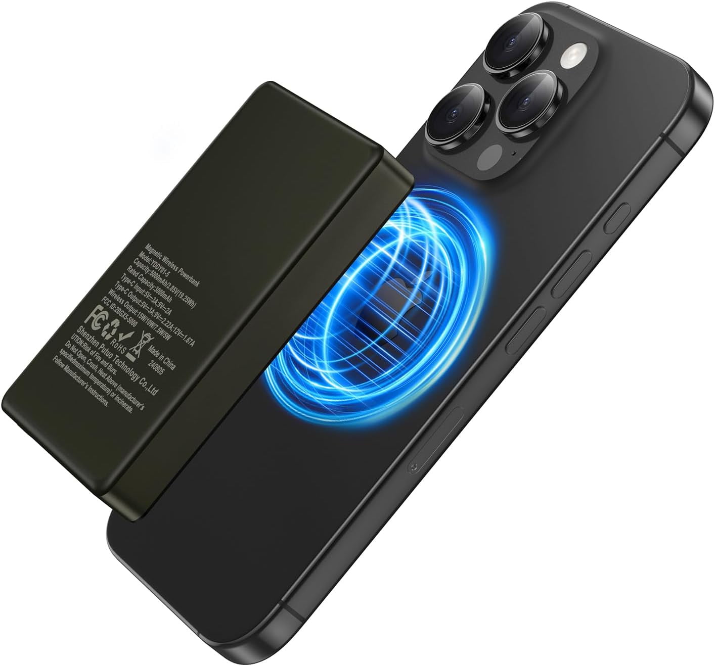 Portable Charger Magnetic Phone Charger Fast Charging for iPhone 16e 16 ...