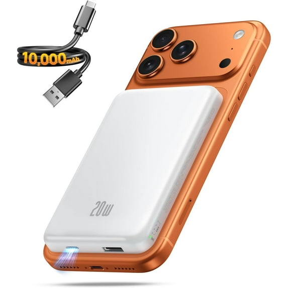 Portable Charger for Magsafe Power Bank - 10000mAh Magnetic Phone ...