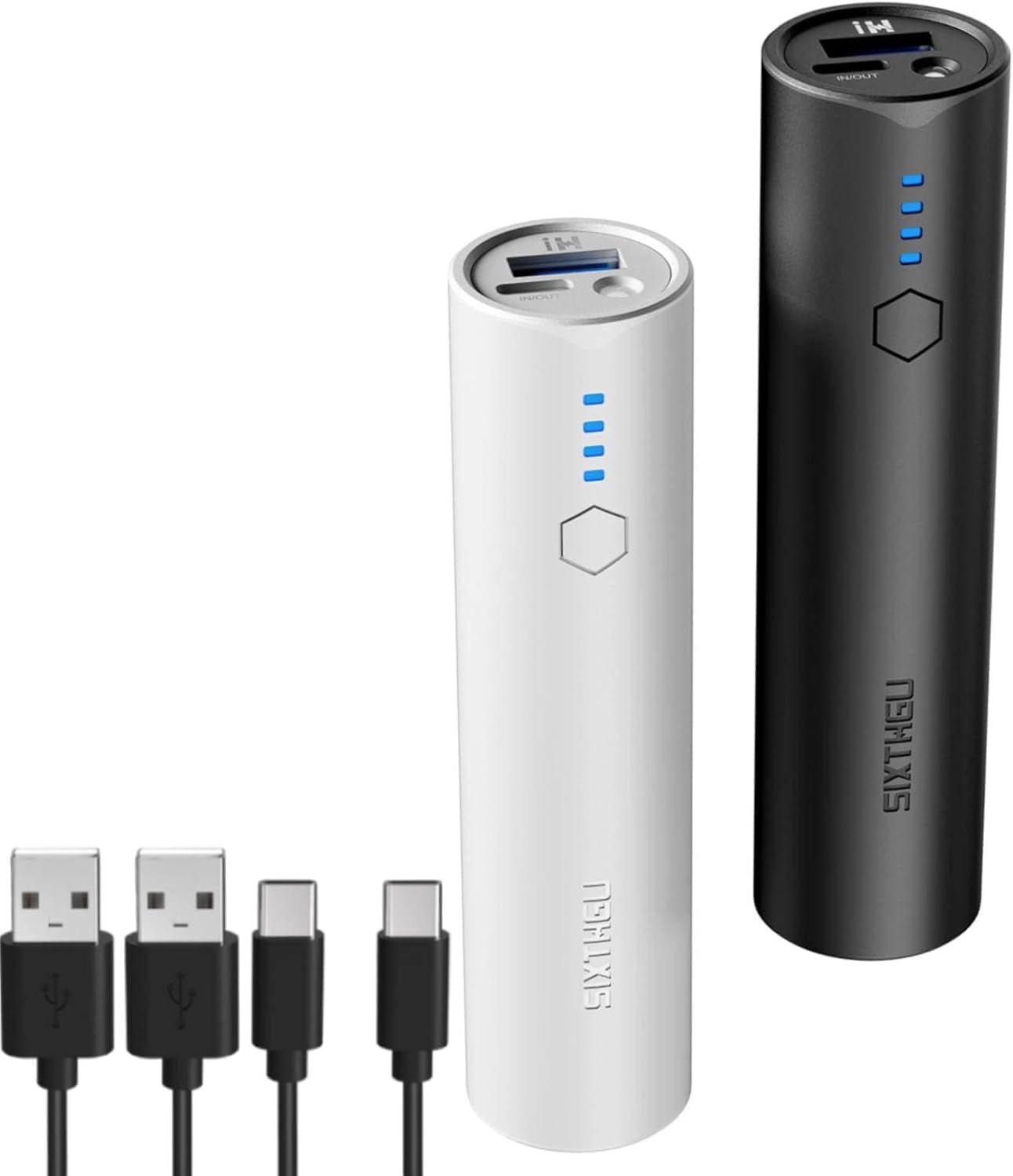 Portable Charger, Power Bank, S03 2-Pack 5,000mAh Battery Pack with ...