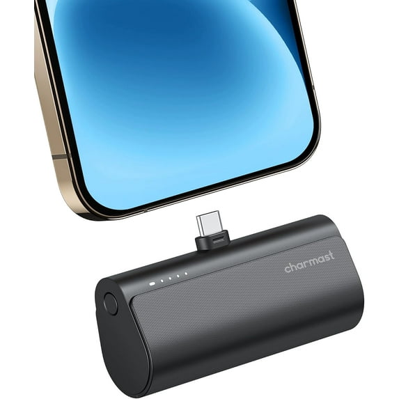 Portable Charger USB C for iPhone 17/16/15, 5000mAh Fast Charging Battery Pack with Built-in ...