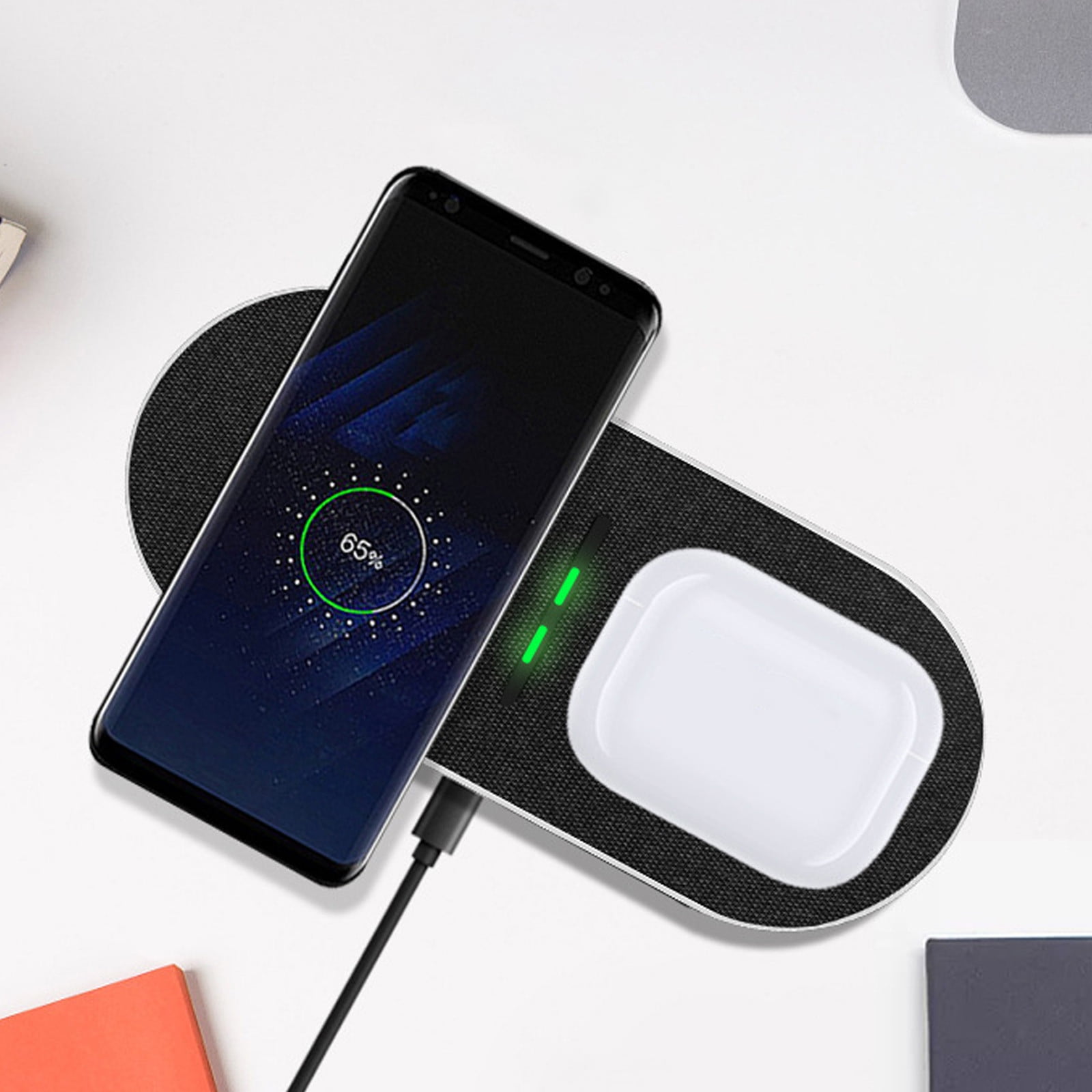 Portable Charger Vmvidoty Wireless Charging Station, Upgraded 2 In 1 ...