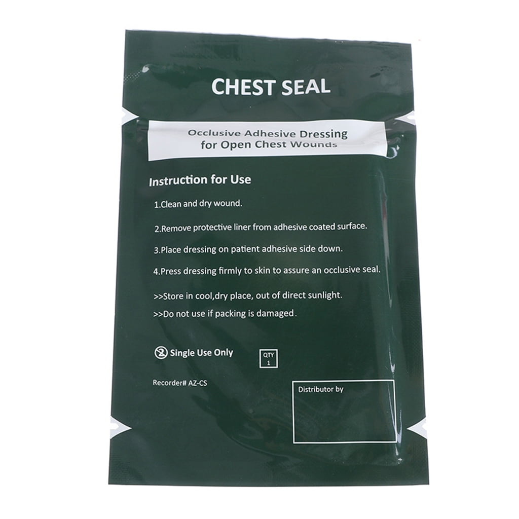 Portable Chest Seal Vented Medically Patches Outdoor Tool Emergencies ...