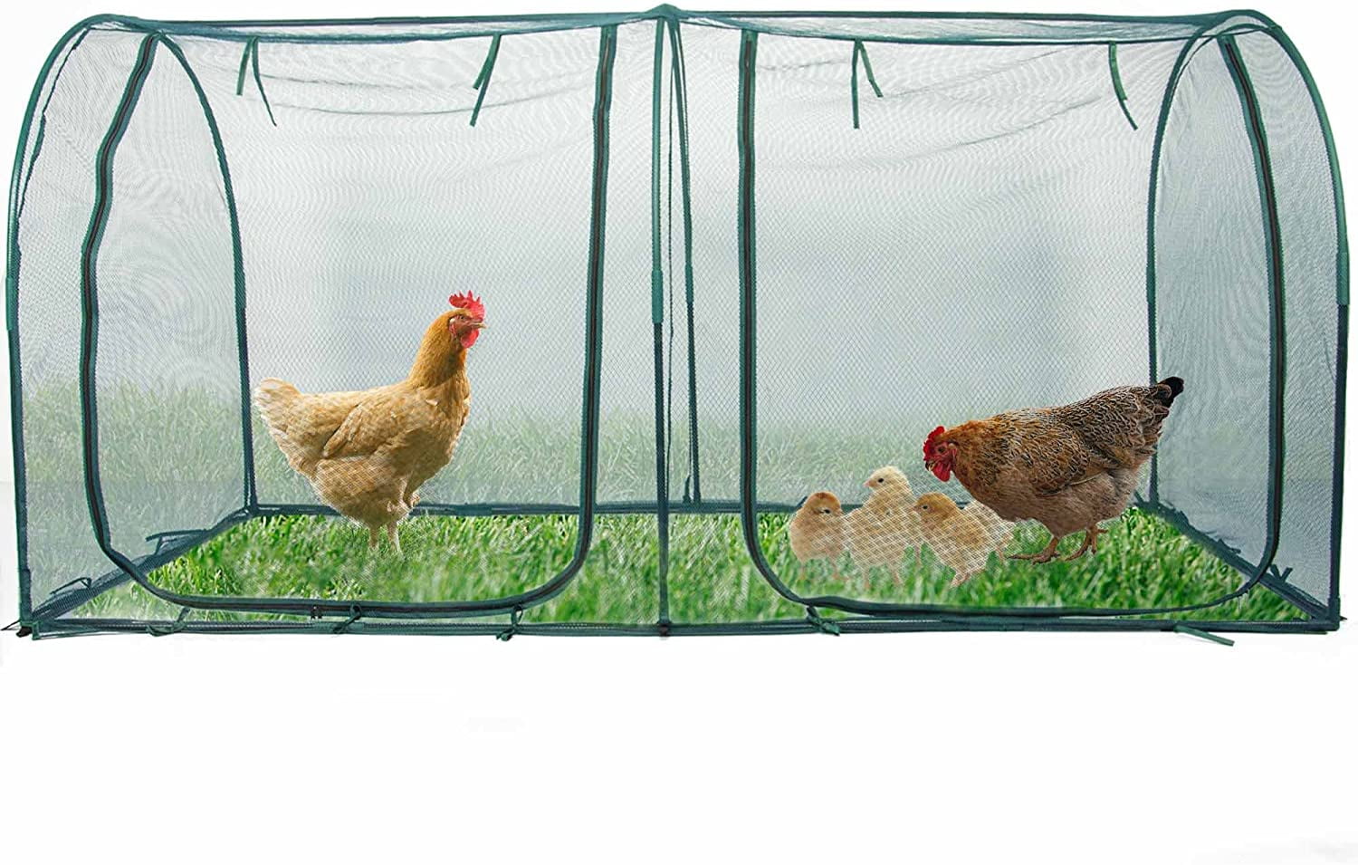 Portable Chicken Run Hen Coop,Walk-in Poultry House,Outdoor Gardening ...