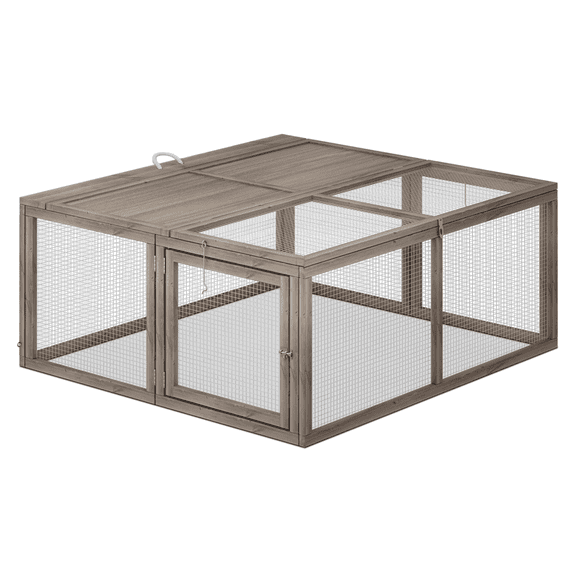 Portable Chicken Run Rabbit Hutch Folding Chicken Cage Hen Coop for ...