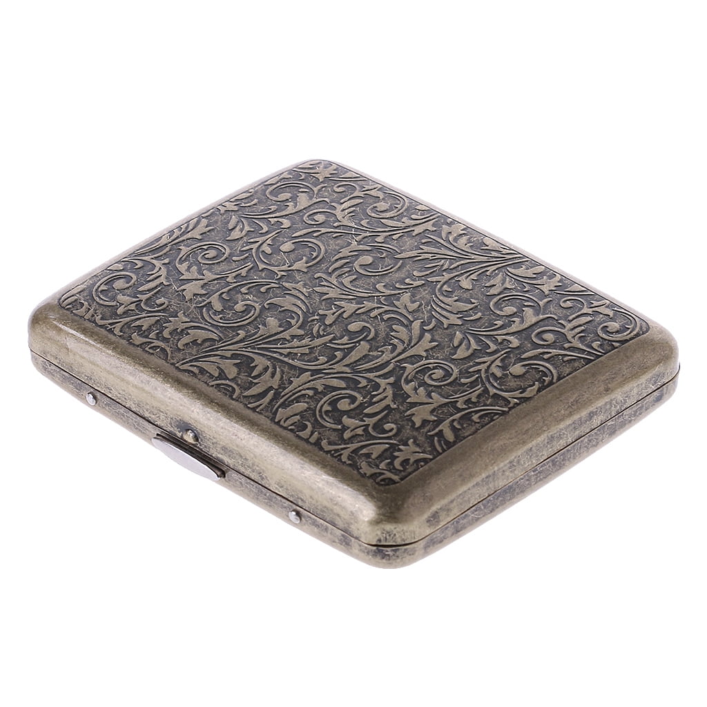 Portable Cigarette Box (Full Pack 20s) Vintage Cigarette Tobacco Scroll ...