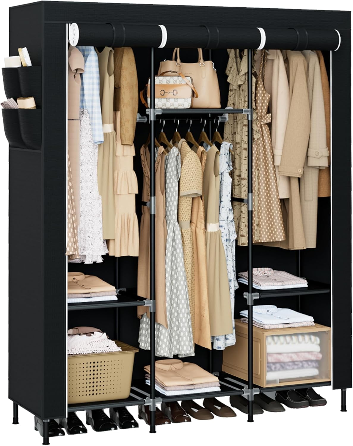 Portable Closet, 51.2 Inch Large Capacity Wardrobe Closet with Cover ...