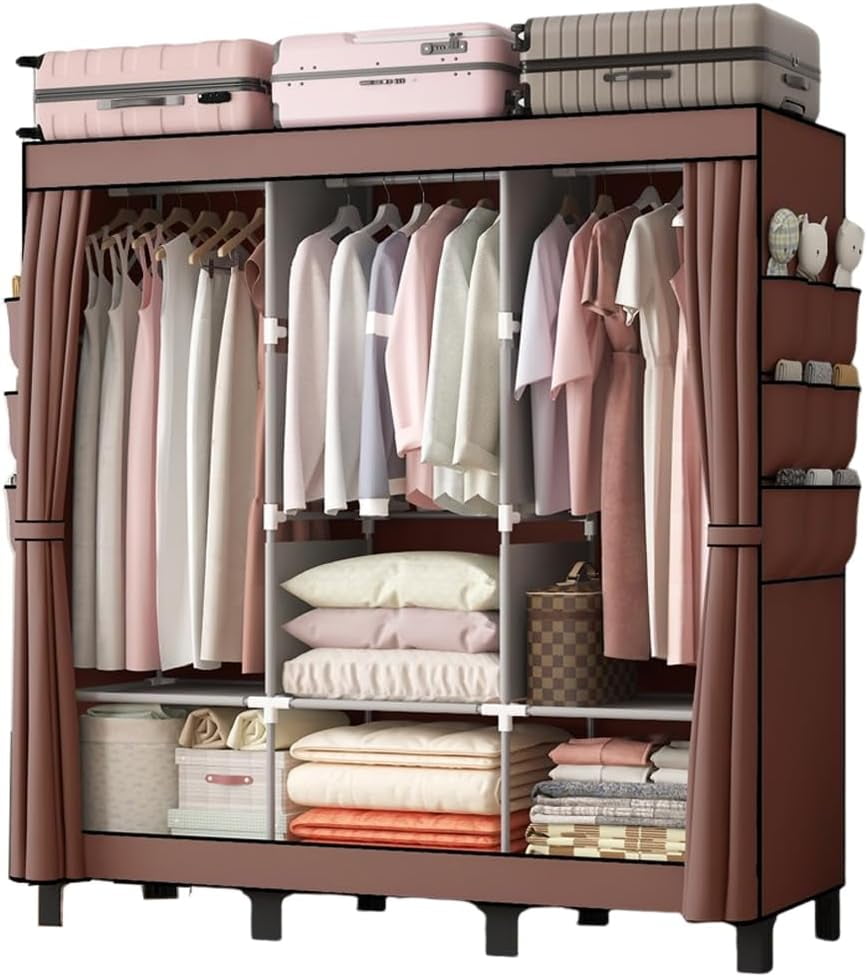 Portable Closet, Bedroom Armoires, Clothes Storage Box, Simple Wardrobe ...