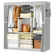 Freestanding Clothes Rack with 4 Drawers & Shelves Garment Hanging Rack ...