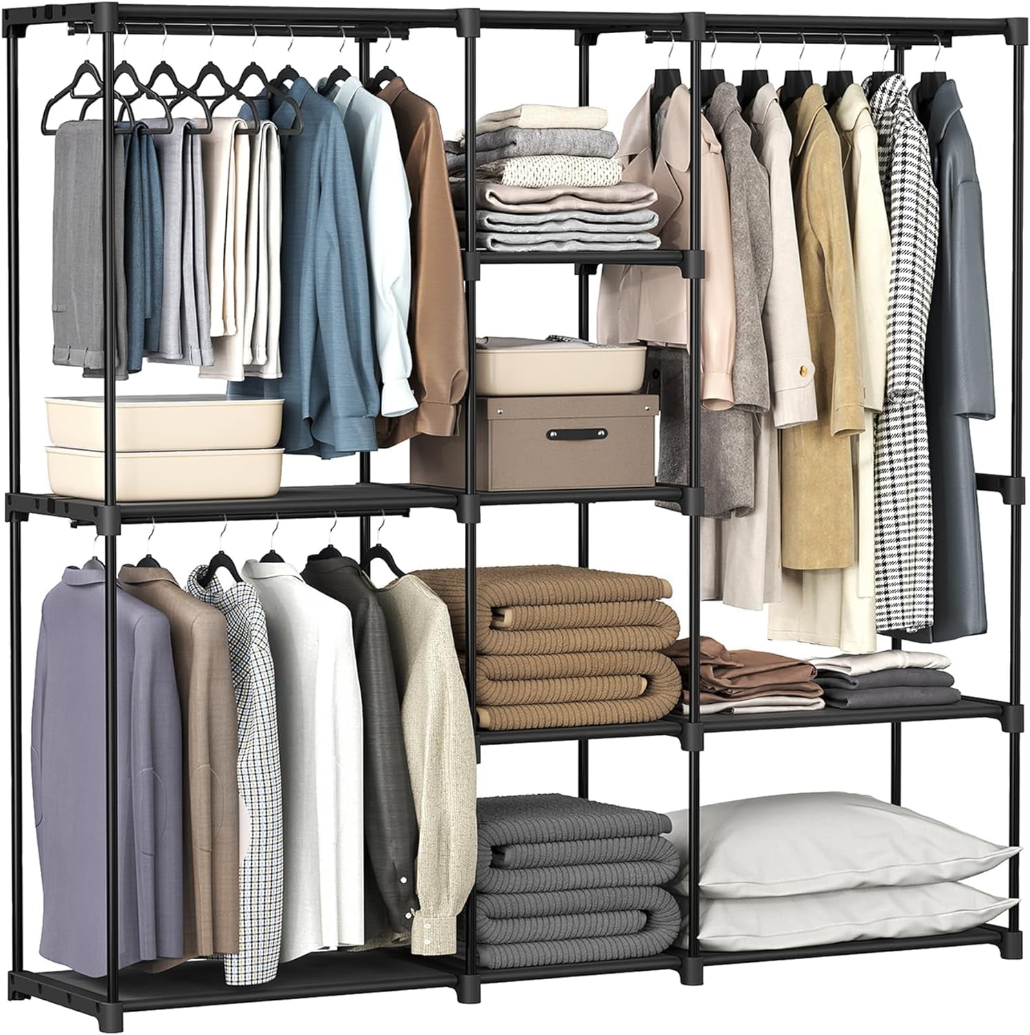 Portable Closet, Freestanding Closet Organizer, Clothes Rack with ...