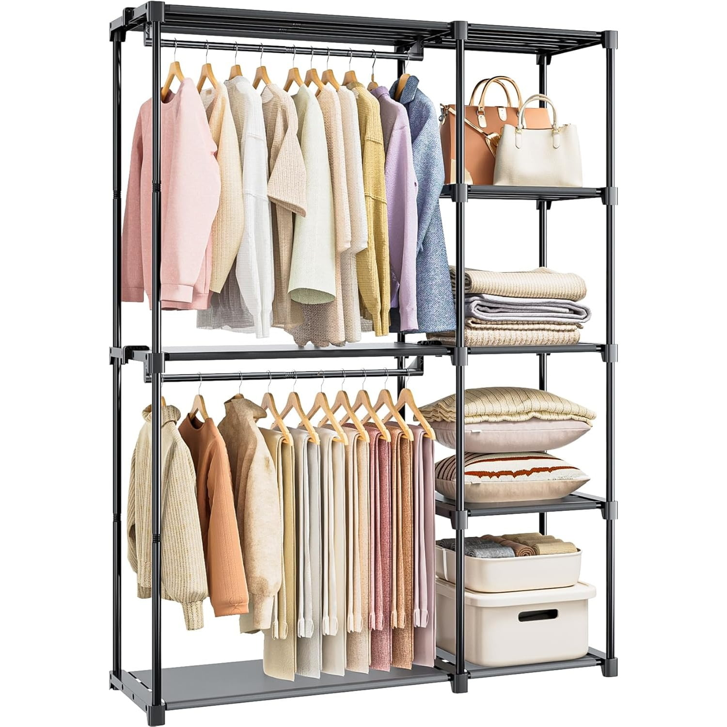 Portable Closet, Freestanding Wardrobe Closet Organizers and Storage ...