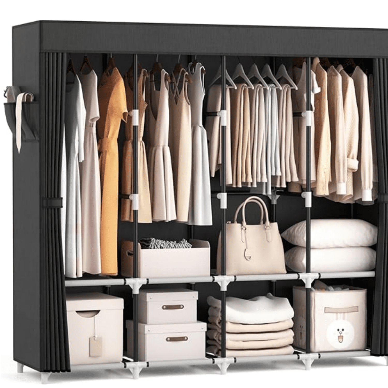 Portable Closet for Hanging Clothes 67 Inch Wide Large Capacity ...