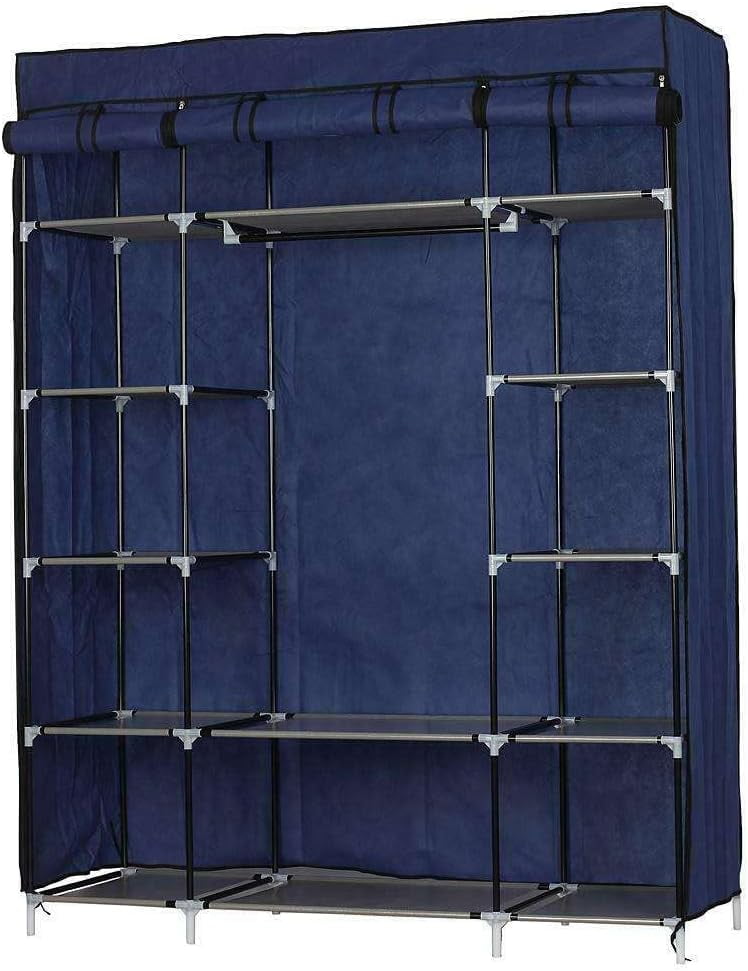 Portable Closet Wardrobe Clo Rack Storage Shoe Organizer Storage ...