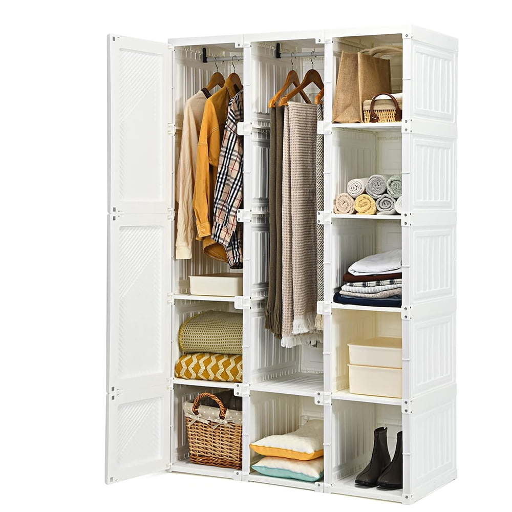 Portable Closet Wardrobe, Foldable Clothes Organizer, Easy Assemble ...
