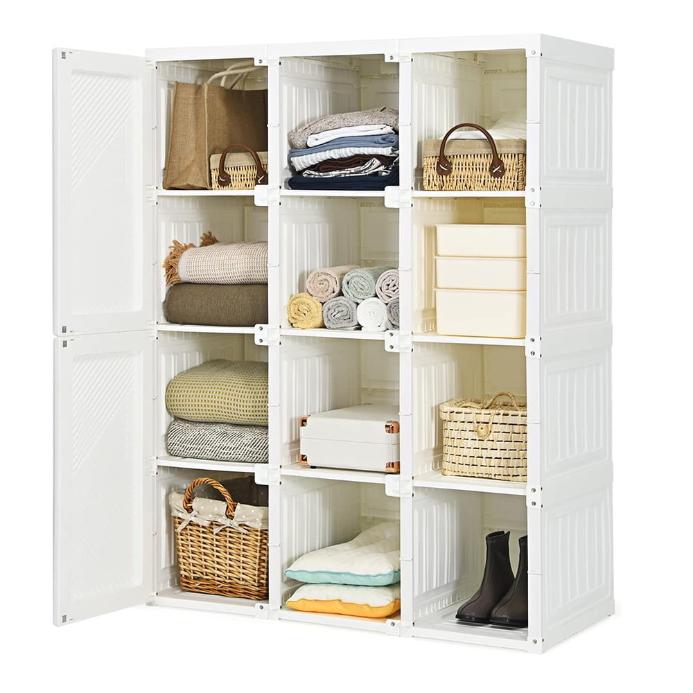 Portable Closet Wardrobe, Foldable Clothes Organizer, Easy Assemble ...