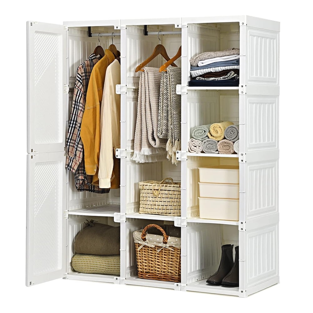 Portable Closet Wardrobe, Foldable Clothes Organizer, Easy Assemble ...