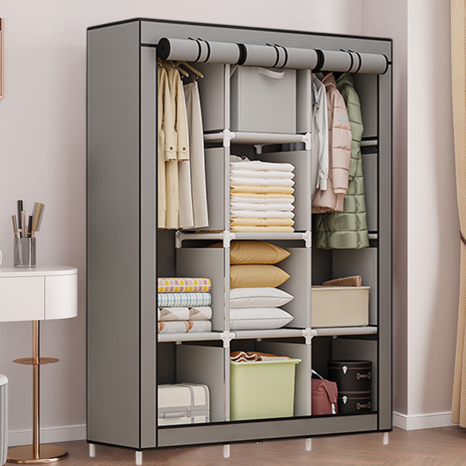 Portable Cloth Closet Organizer, Modular Wardrobe Storage Cabinet for ...