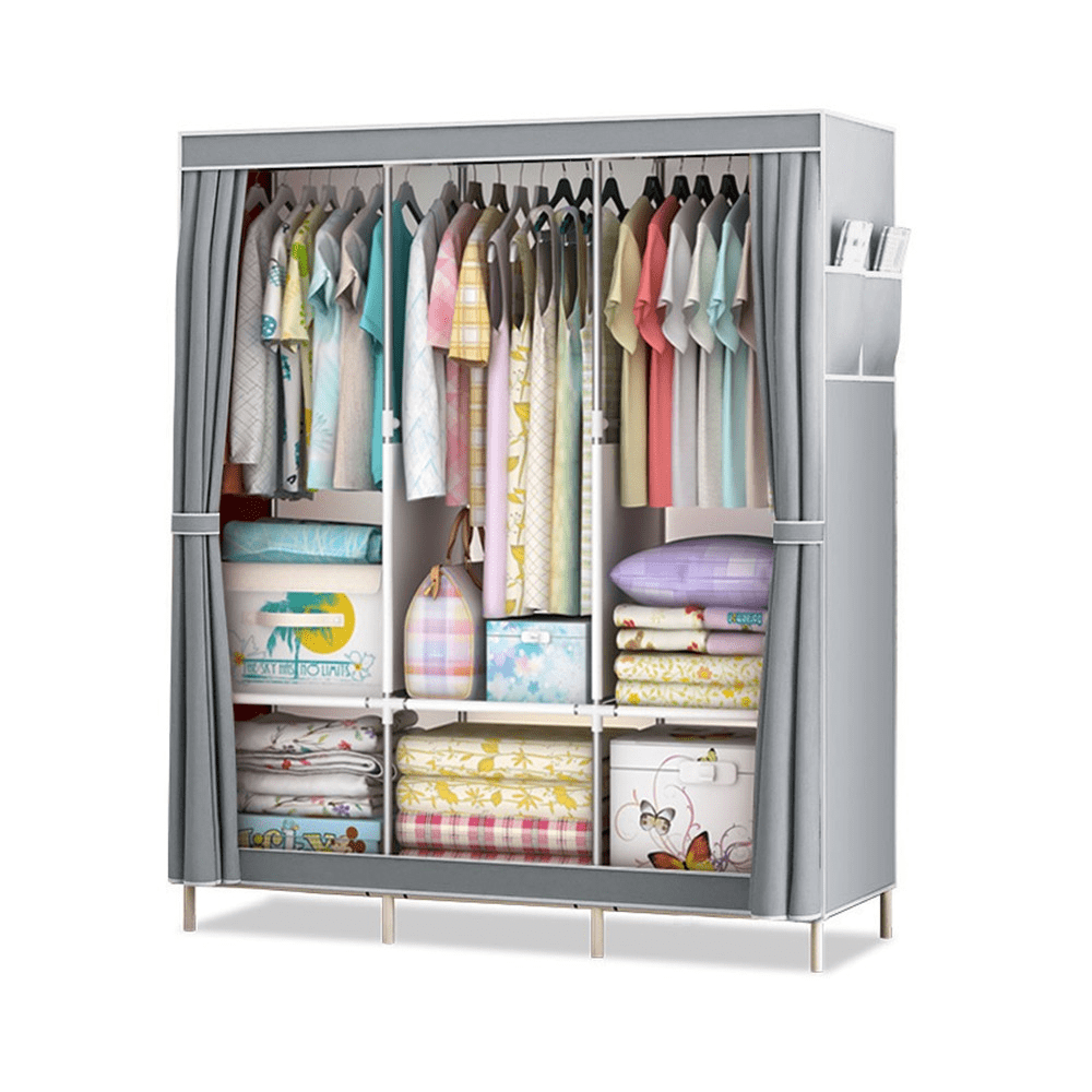 Portable Clothes Closet Wardrobe Storage Organizer Rack New Design ...