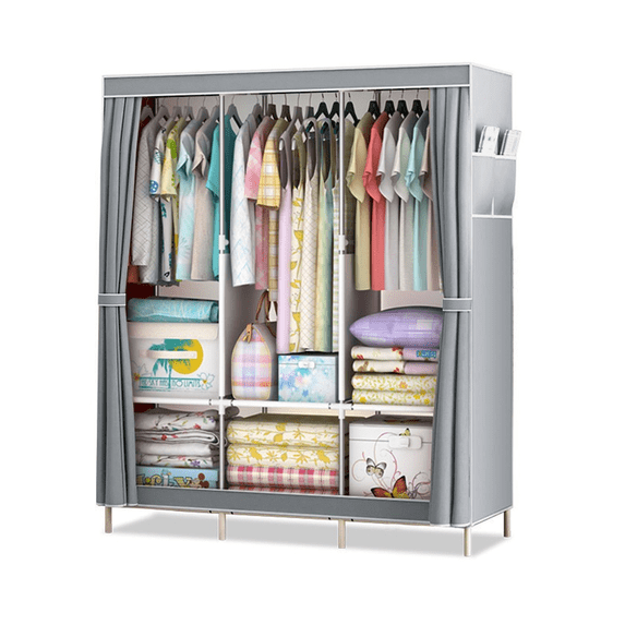 Portable Clothes Closet Wardrobe Storage Organizer Rack New Design ...
